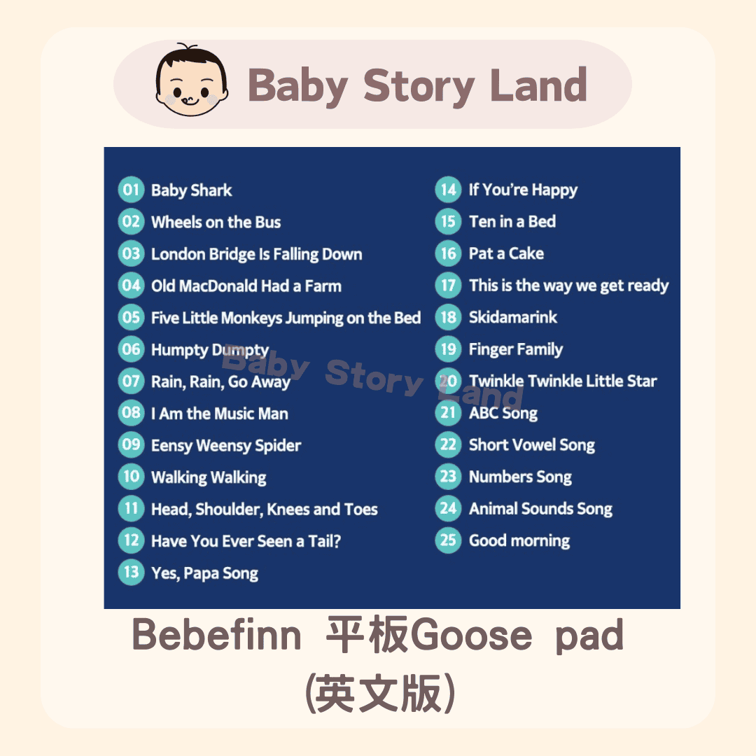 🔹現貨🔹韓國直送🇰🇷 - Bebefinn 平板Goose pad (英文版) - Baby Story Land